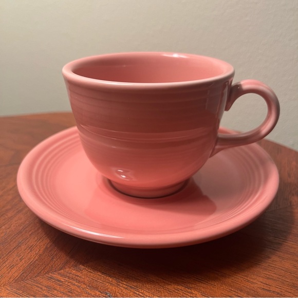 Fiesta | Dining | Vintage Fiesta Rose Cup And Saucer | Poshmark